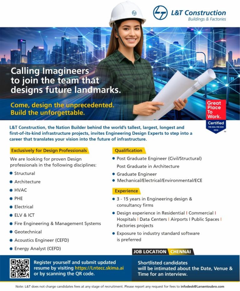 Design Engineer & Architect Jobs | HVAC, Electrical Roles – L&T ...